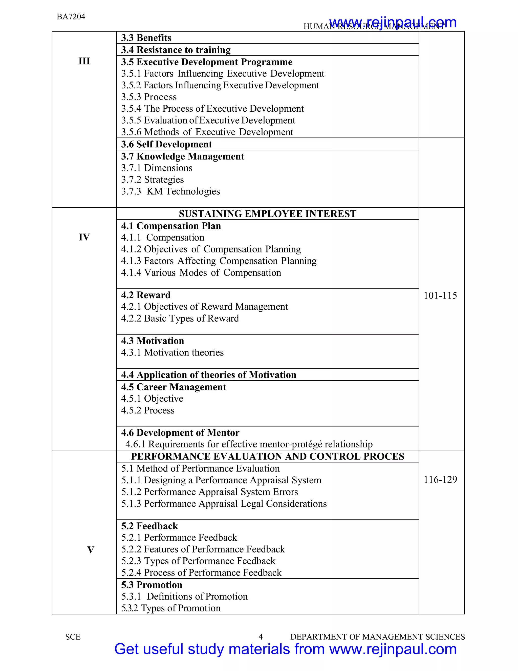 Ba7204 human resource_management_notes | PDF