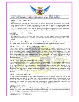 DRAFT DOA$190 $190 2501 M-AGREEMENT with letterhead | PDF