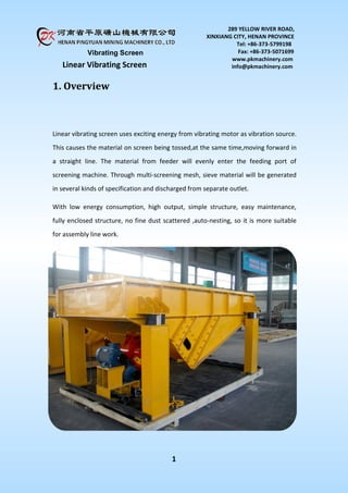 linear vibrating screen | PDF