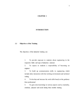 INDUSTRIAL TRAINING REPORT | PDF