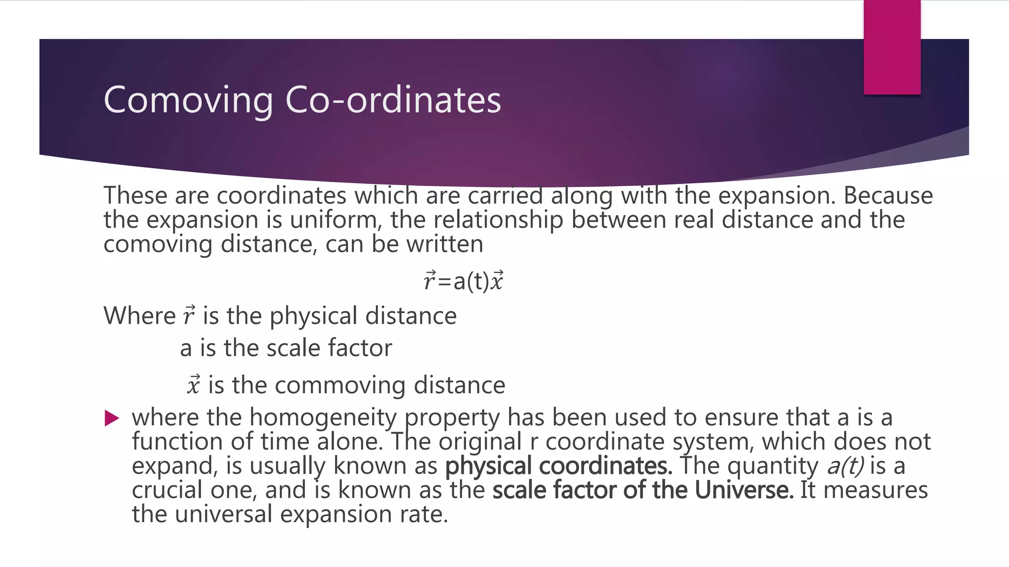 BASICS OF COSMOLOGY | PPTX