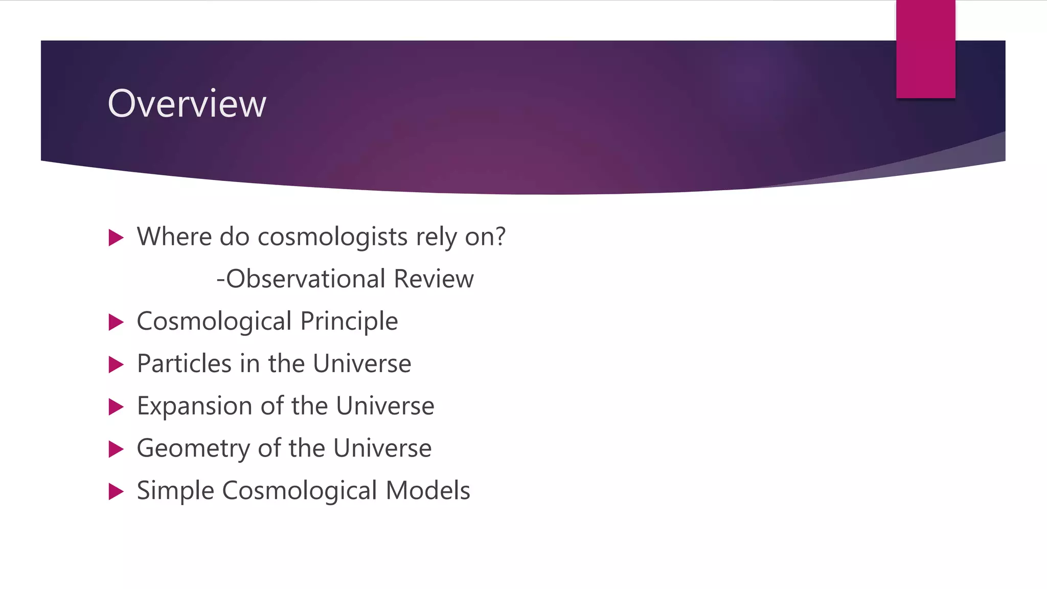 BASICS OF COSMOLOGY | PPTX