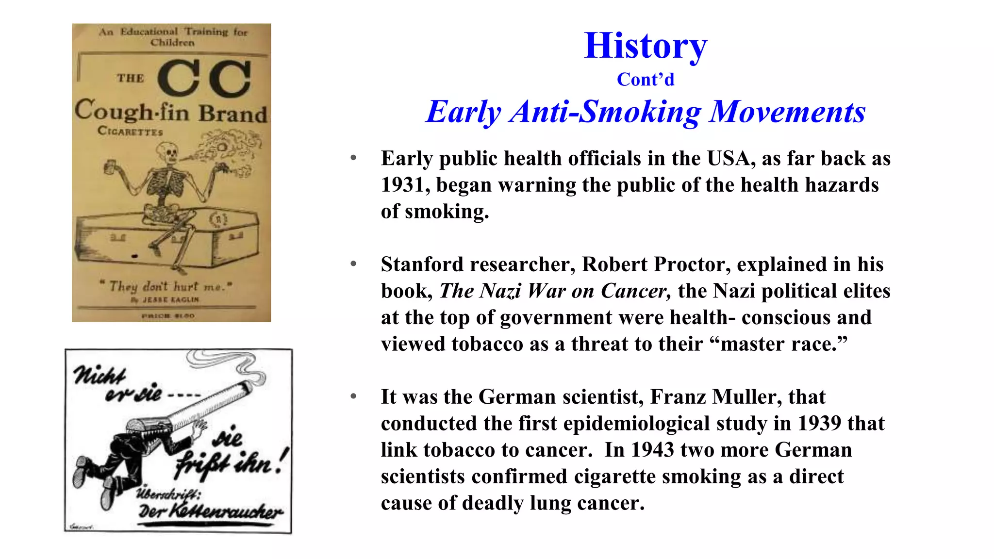 Smoking History and Legislation | PPTX