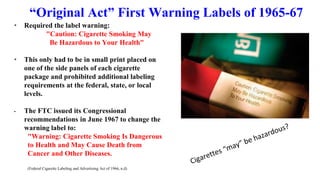 Smoking History and Legislation | PPTX