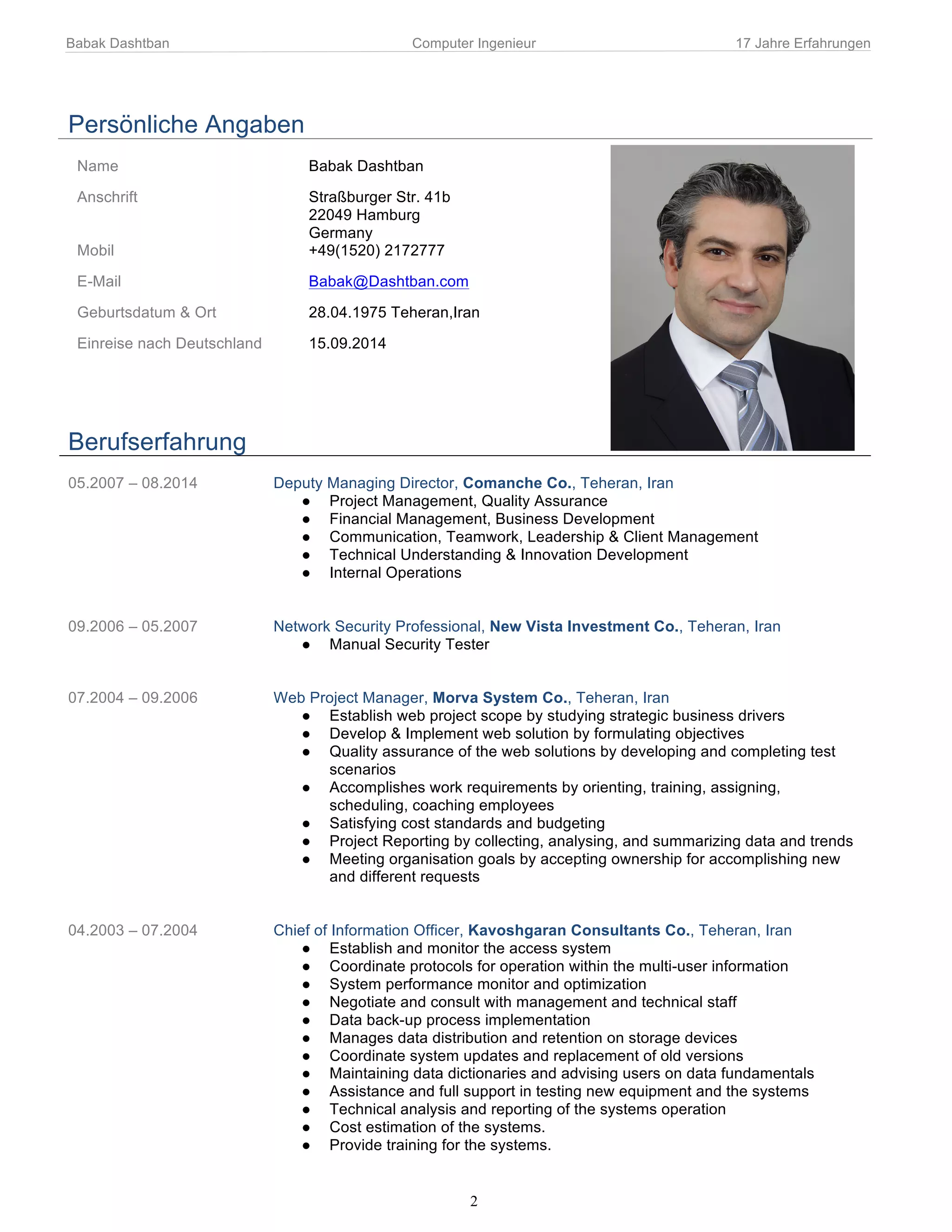 Resume-BabakDashtban-QA-DE | PDF | Computer Software and Applications | Computing