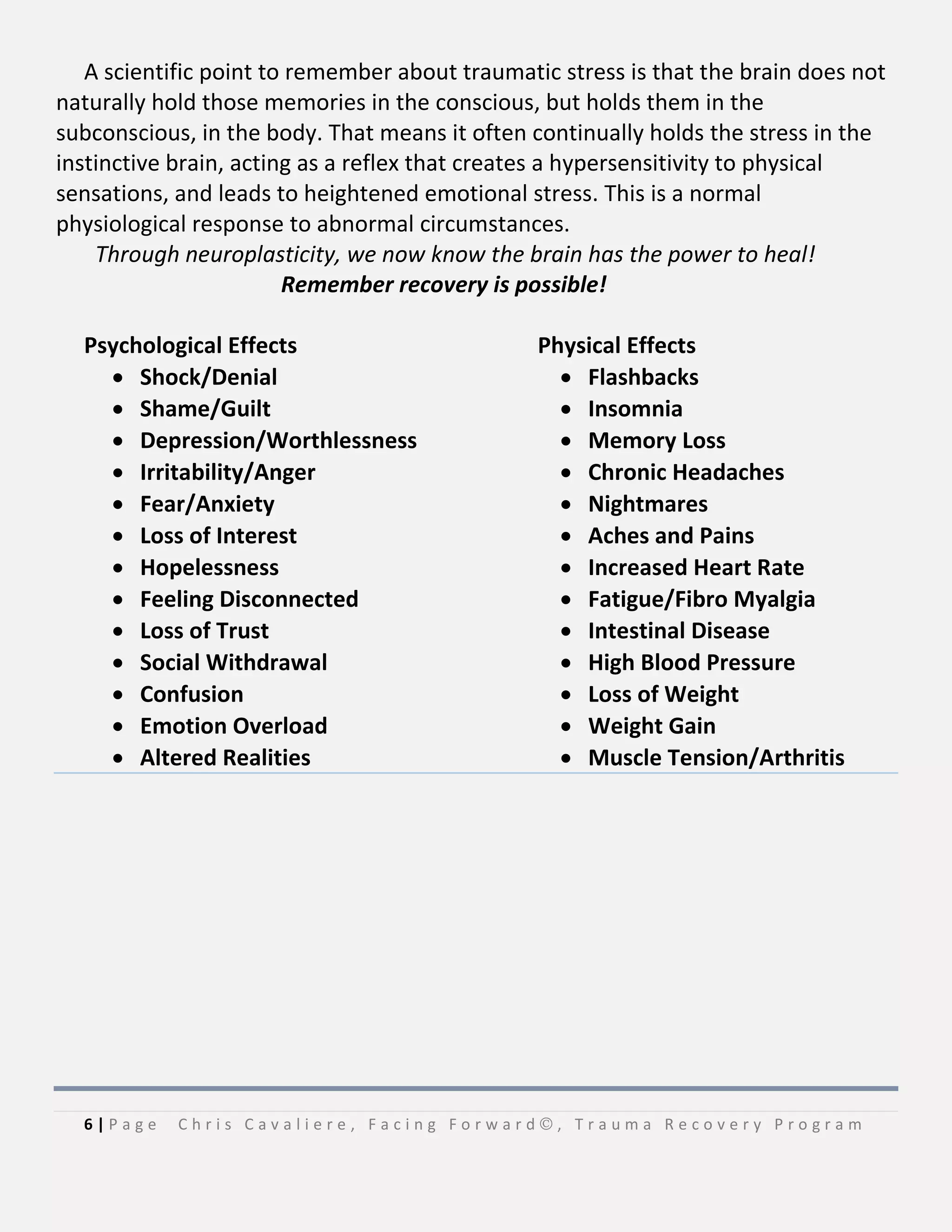 Moving Forward in Trauma Awareness PDF | PDF