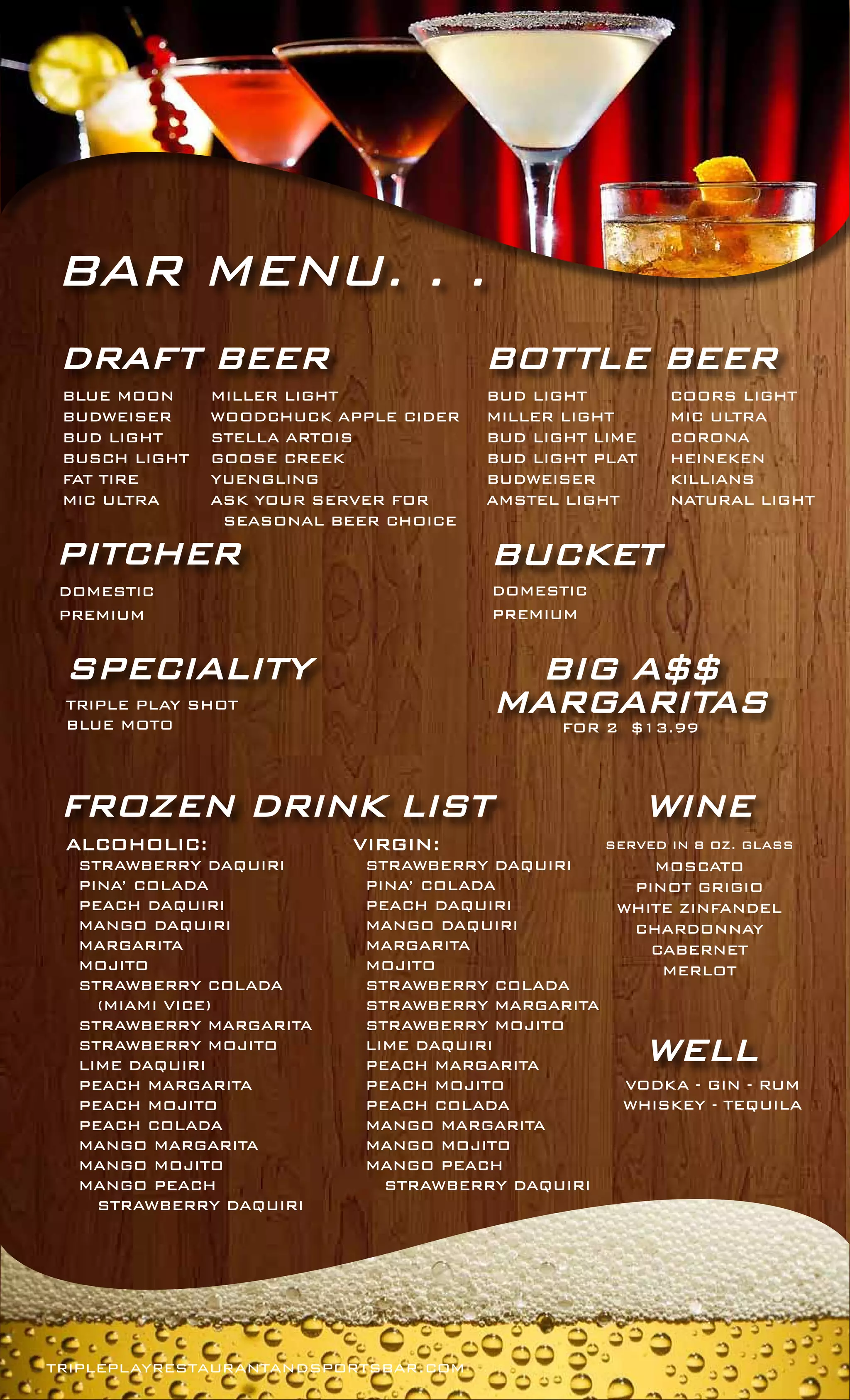 Triple-Play-Restaurant-Menu | PDF