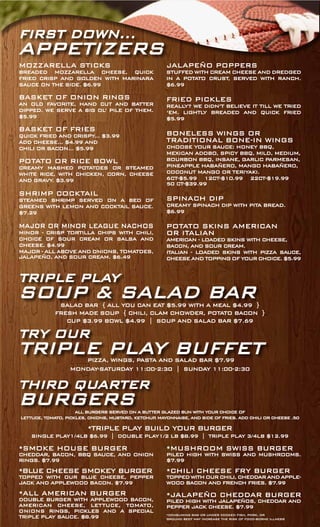 Triple-Play-Restaurant-Menu | PDF
