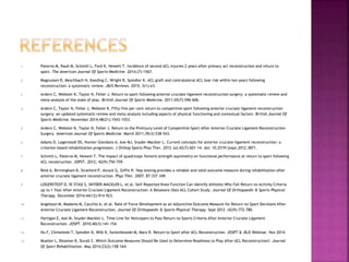 Inservice_Postrel_ACL Outcomes & Return to Sport | PPTX