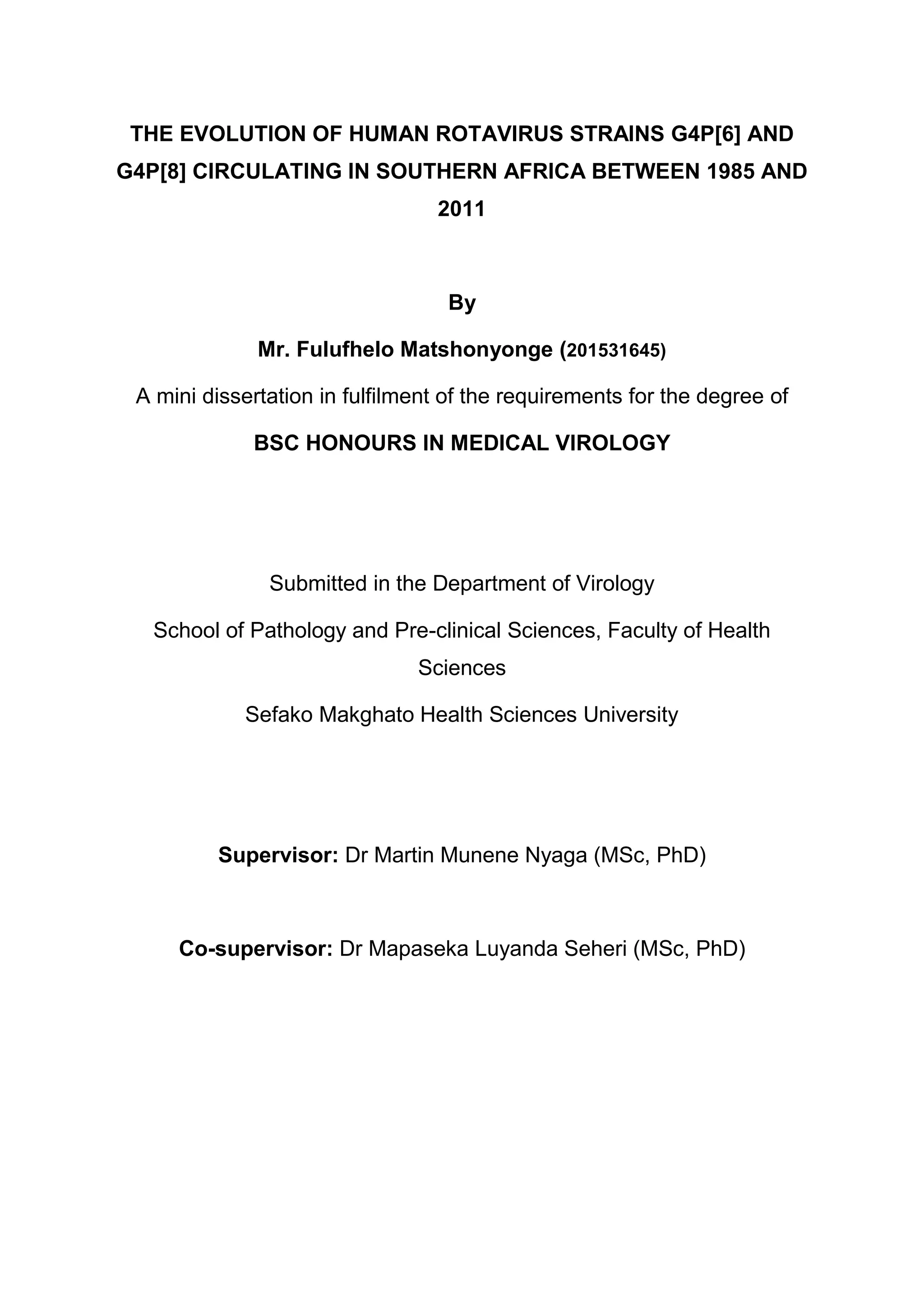 Mini dissertation_FINAL _Fulufhelo M _08-01-2016 | PDF