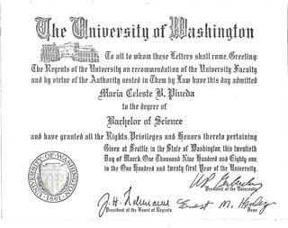 UW Diploma | PDF