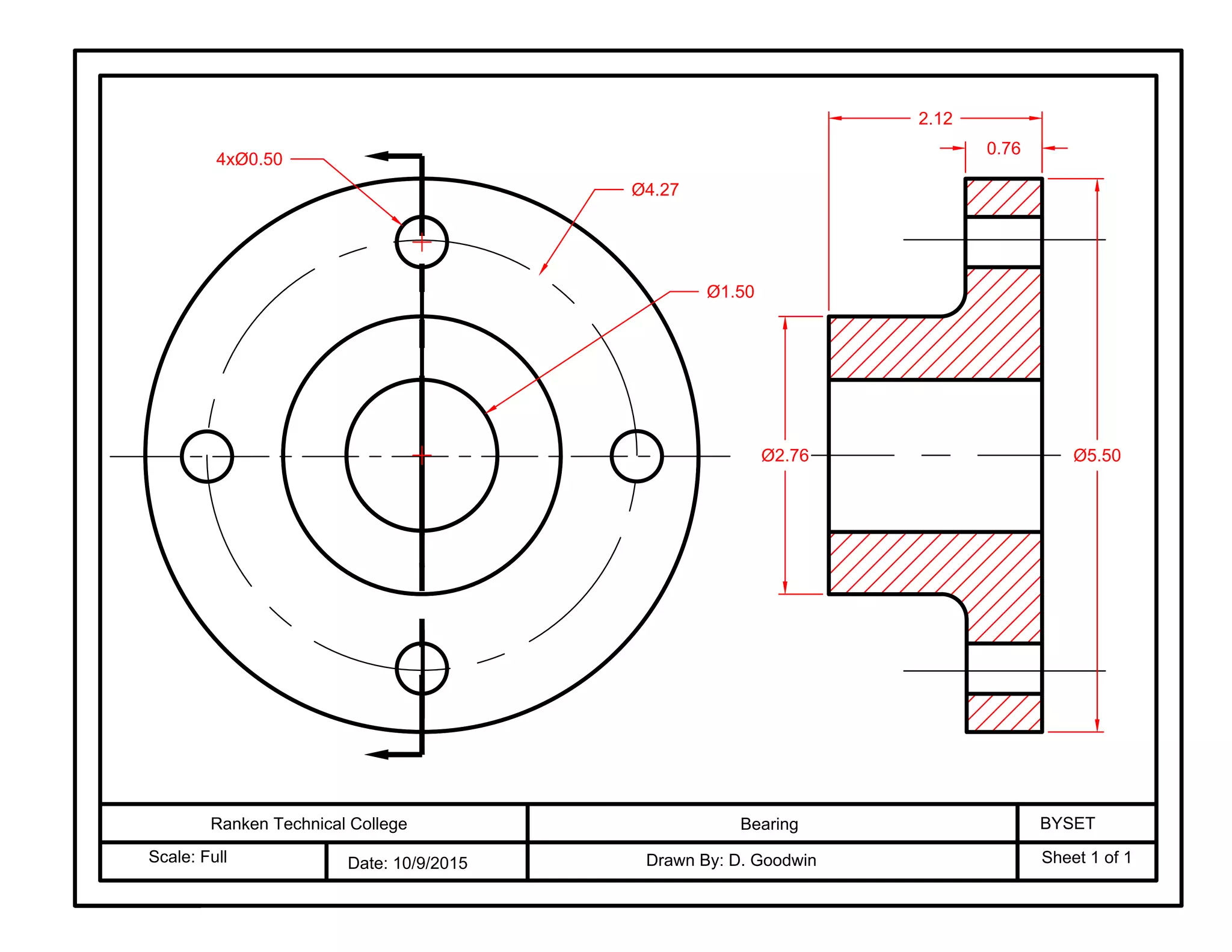 Bearing Drawing Dimension | PDF
