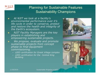 Boris Shapiro Sustainability Program in NJIT | PDF