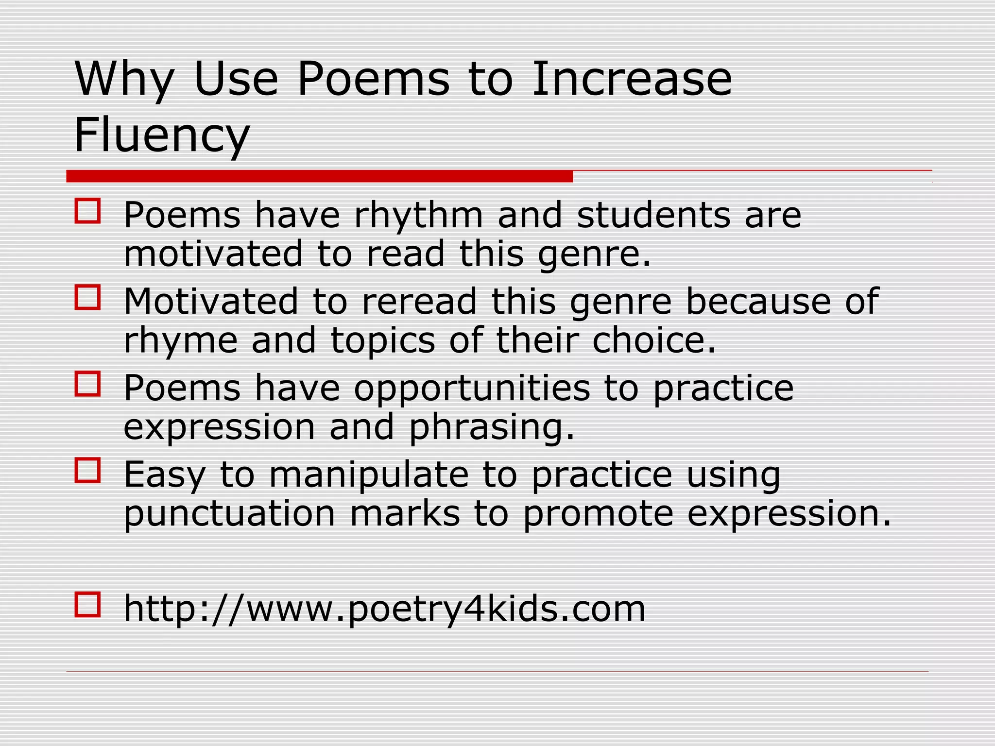 Fun With Fluency- Poems and Riddles Presentation | PPT