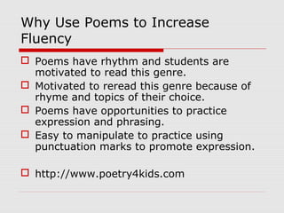 Fun With Fluency- Poems and Riddles Presentation | PPT