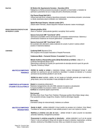 CV Sabina Serbu_ro | PDF