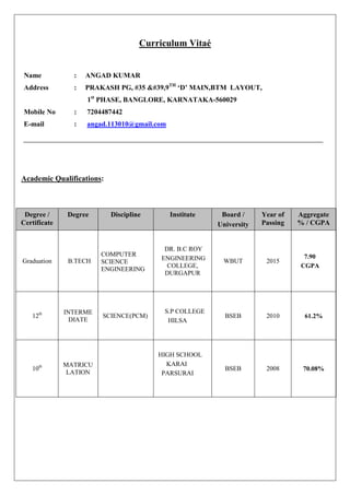 Microsoft Word - ANUP RESUME _1_ | PDF