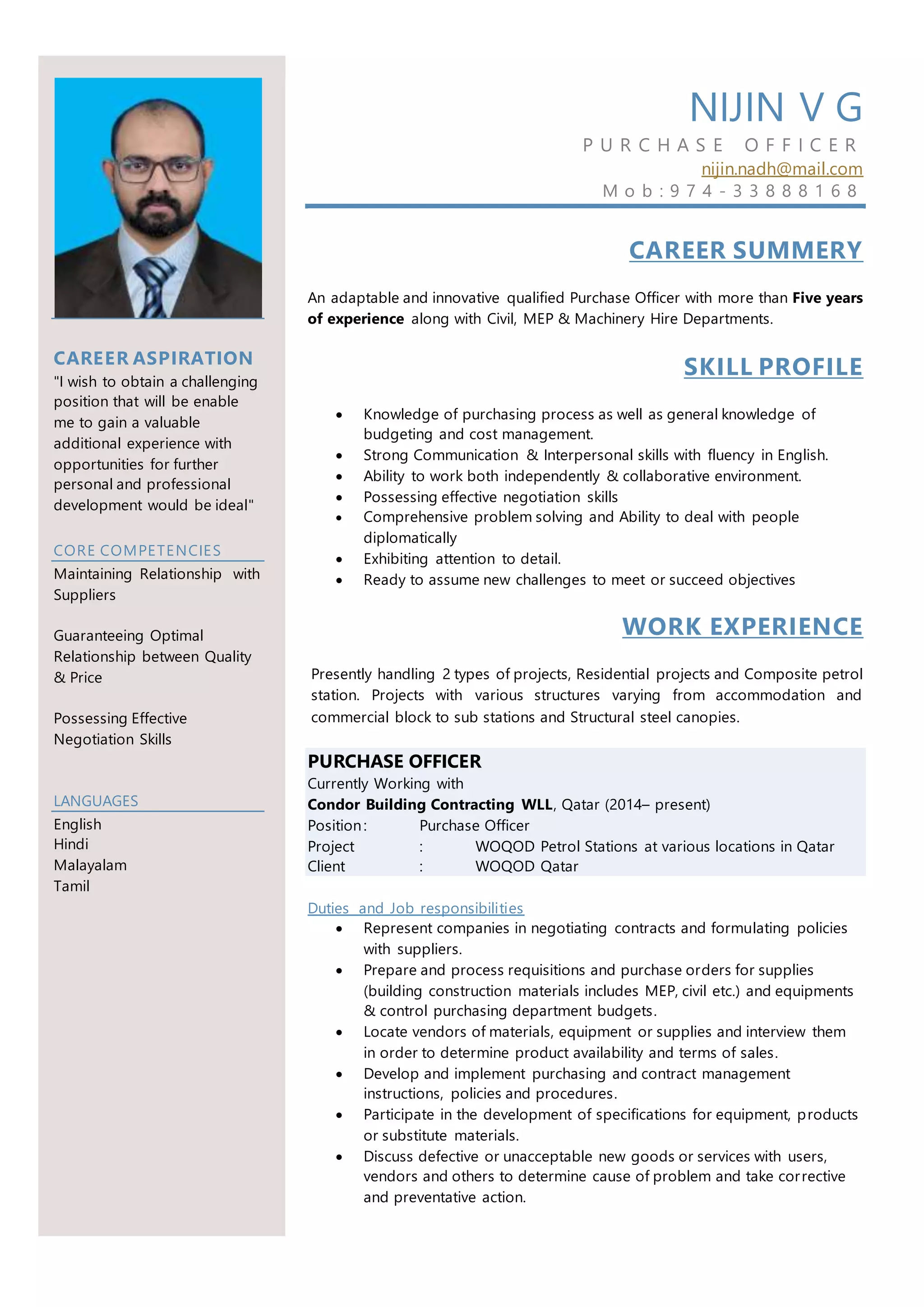 Nijin Resume-2016 | PDF