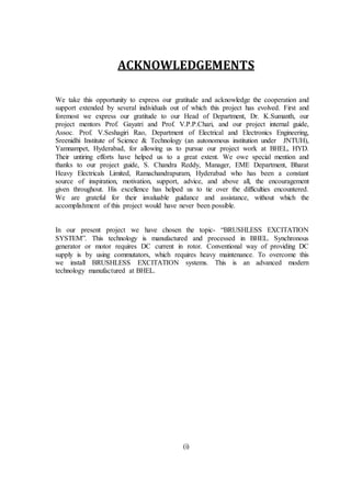 Brushless DC Excitation Systems | DOCX