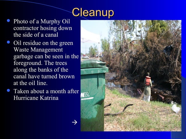 Consequences of Katrina and Murphy Oil Spill slides | PPT | Chemistry ...