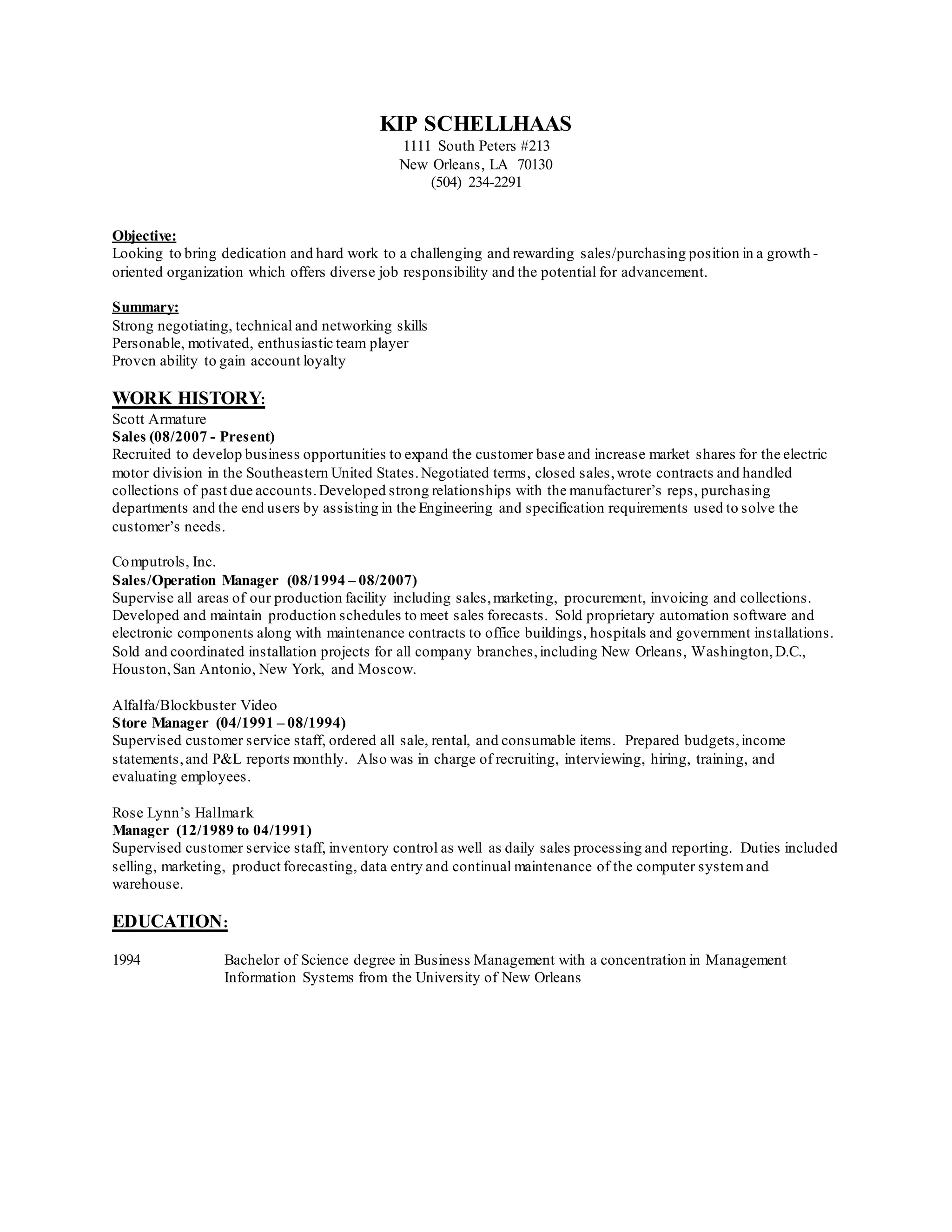 ks resume 2015 | PDF