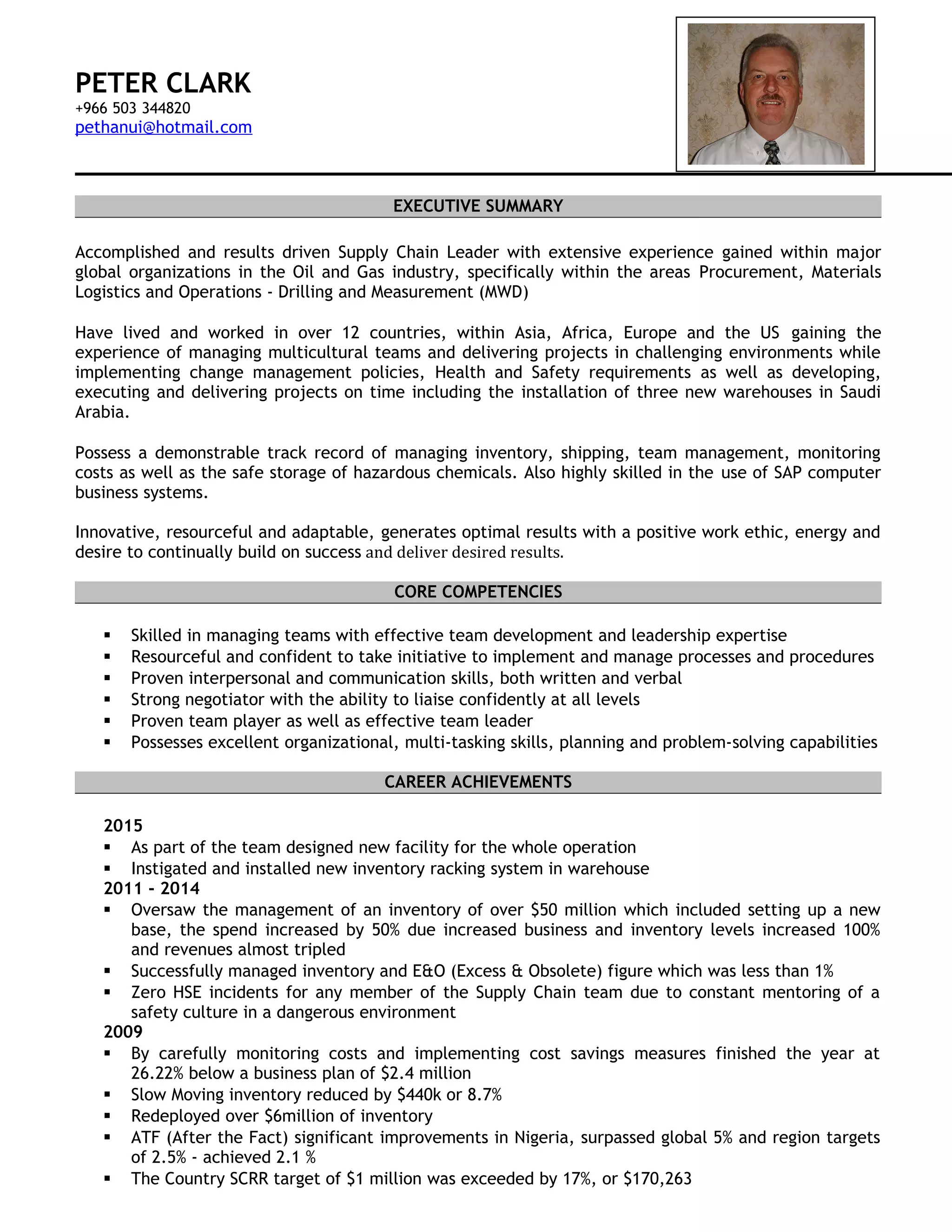 Final Resume Peter Clark | DOC