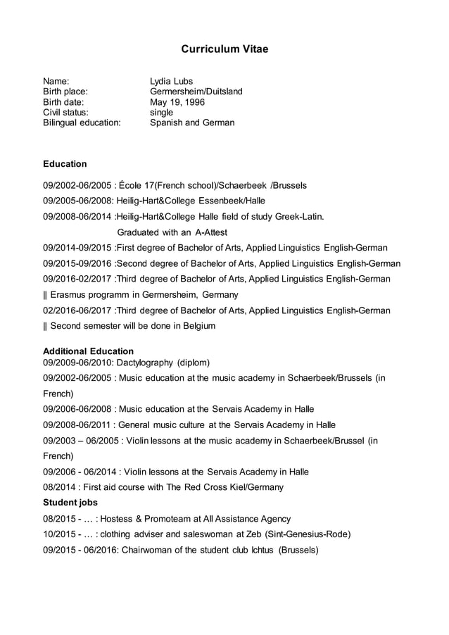 Curriculum Vitae EN | PDF