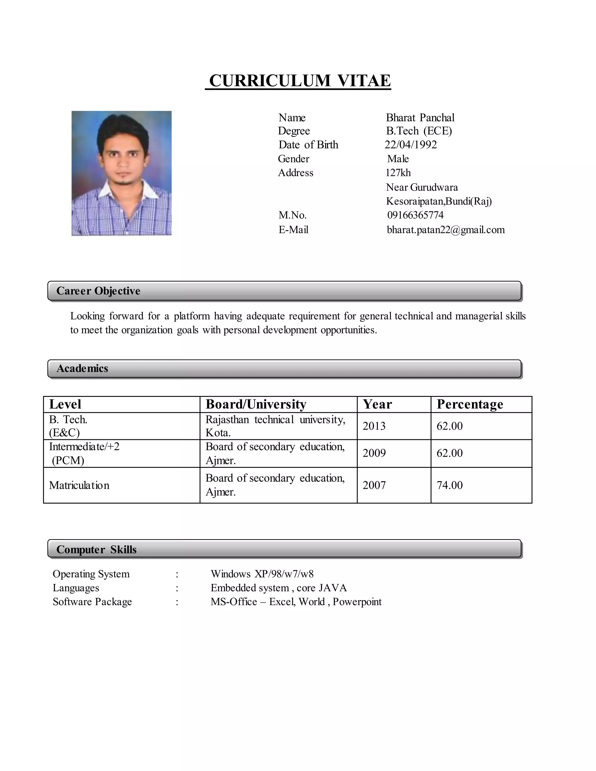 bharat RESUME | DOCX | Technology & Computing