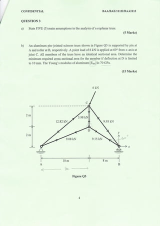 BAA 2113 - THEORY OF STRUCTURE FINAL EXAM PAPER | PDF