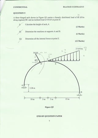 BAA 2113 - THEORY OF STRUCTURE FINAL EXAM PAPER | PDF