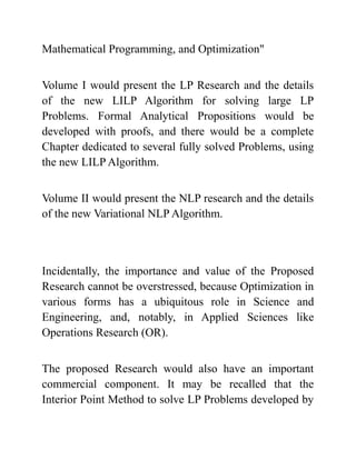 Summary of Professional Background and Research Objectives | PDF