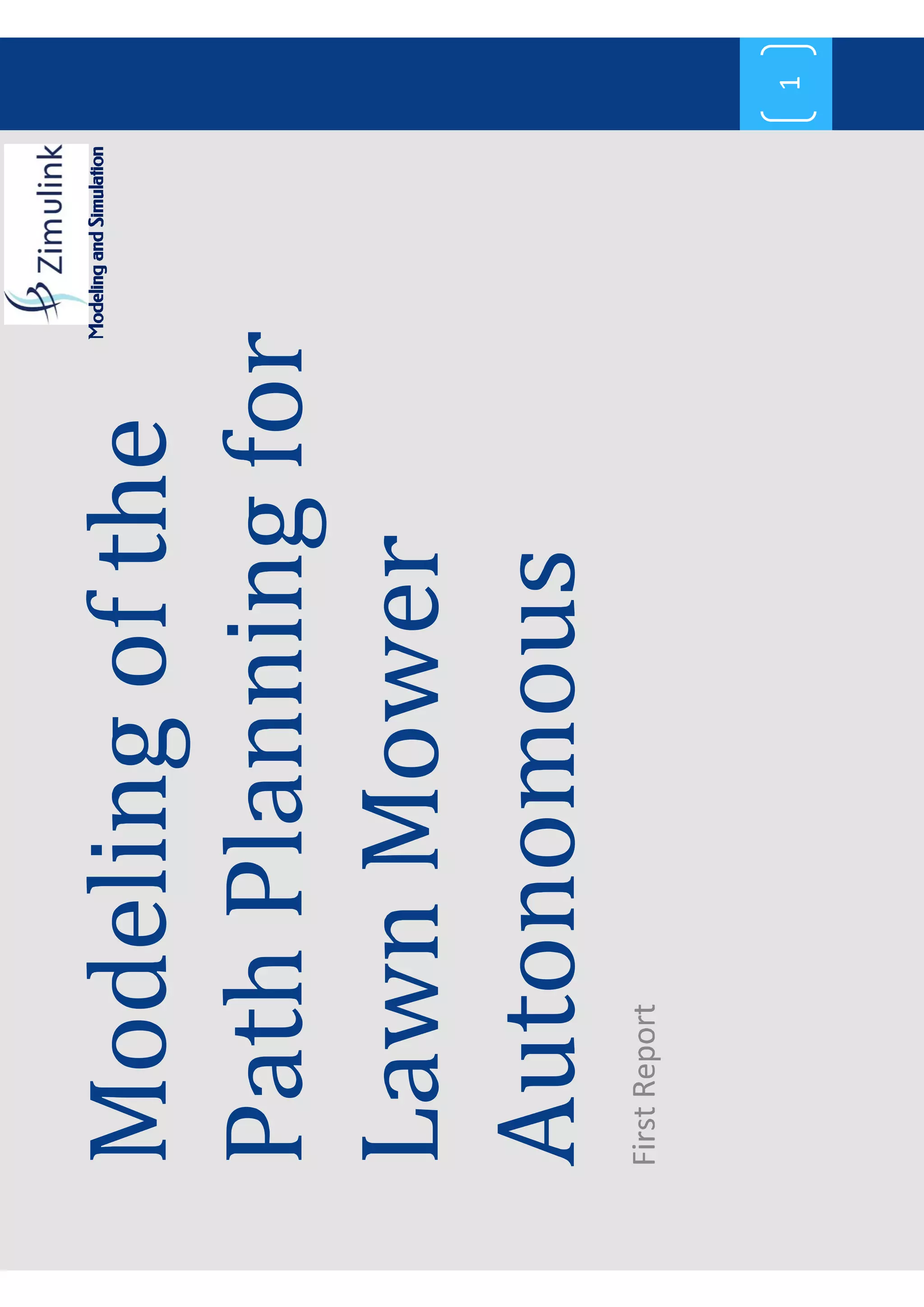Modeling of the path planning for lawn mower autonomous | PDF