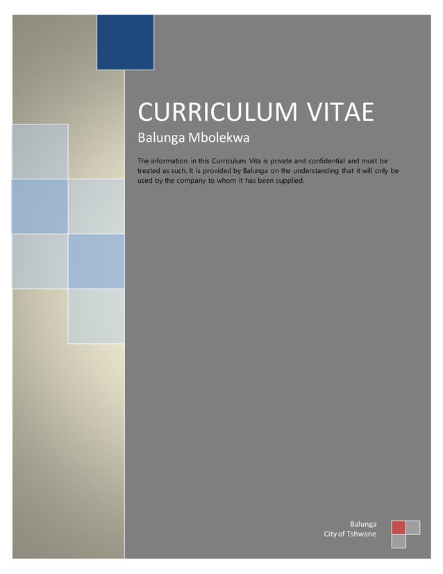 Balunga Mbolekwa cv | PDF