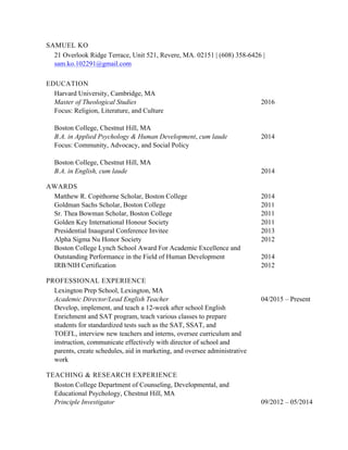 Curriculum Vitae | PDF