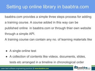Baabtra.com enterprise lms | PPTX | Educational Assessment | Education