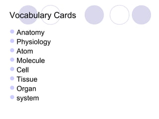 Chapter 1 notes Intro to Anatomy and Physiology | PPT