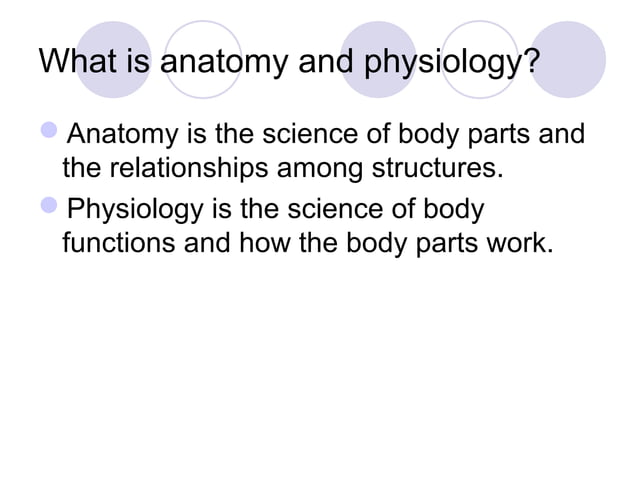 Chapter 1 notes Intro to Anatomy and Physiology | PPT