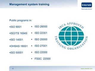 Intertek - We go beyond auditing | PPT