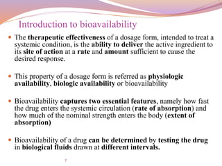 Bioavailability and Bioequivalence | PPTX