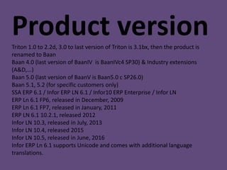 Baan erp(ENTERPRISE RESOURCE PLANNING) PRESENTATION made by priyansh ...