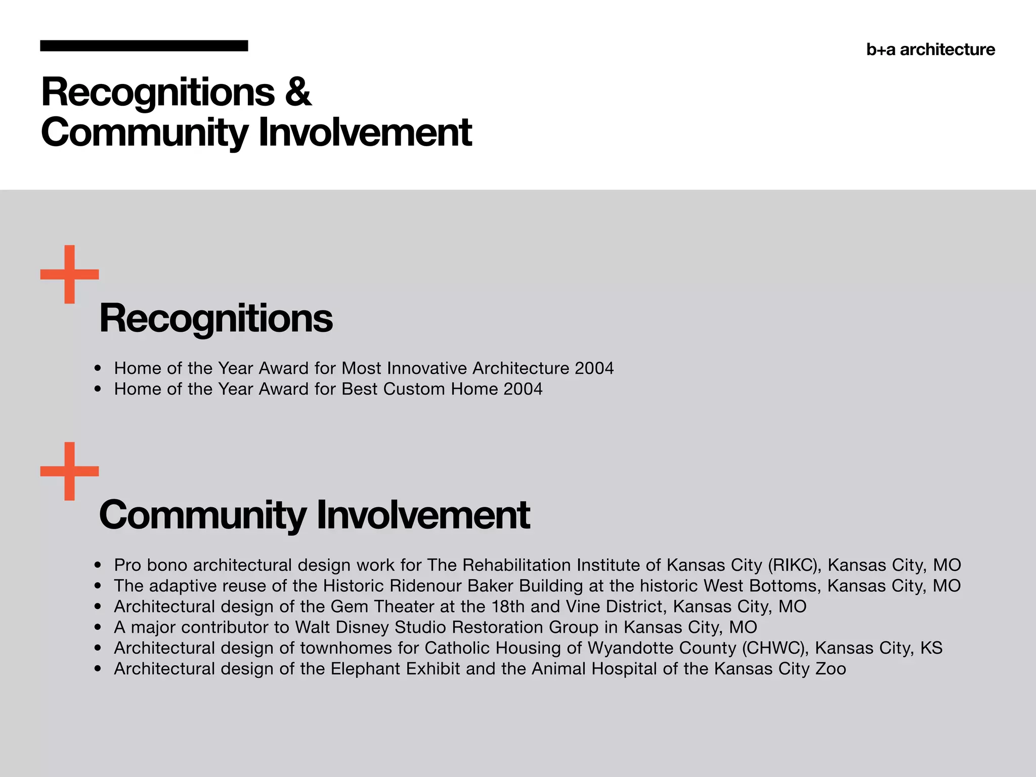 b+a architecture Company Profile | PDF