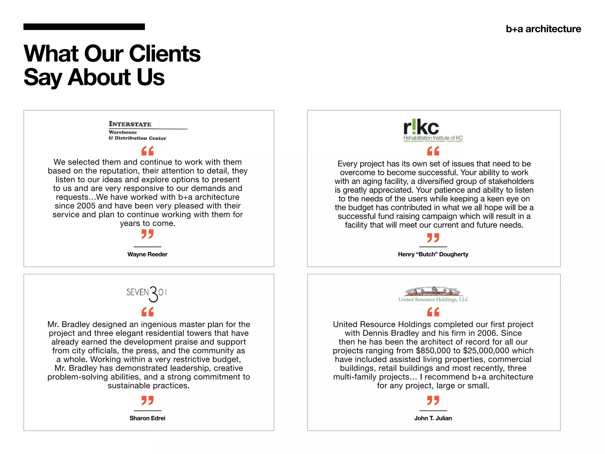 b+a architecture Company Profile | PDF