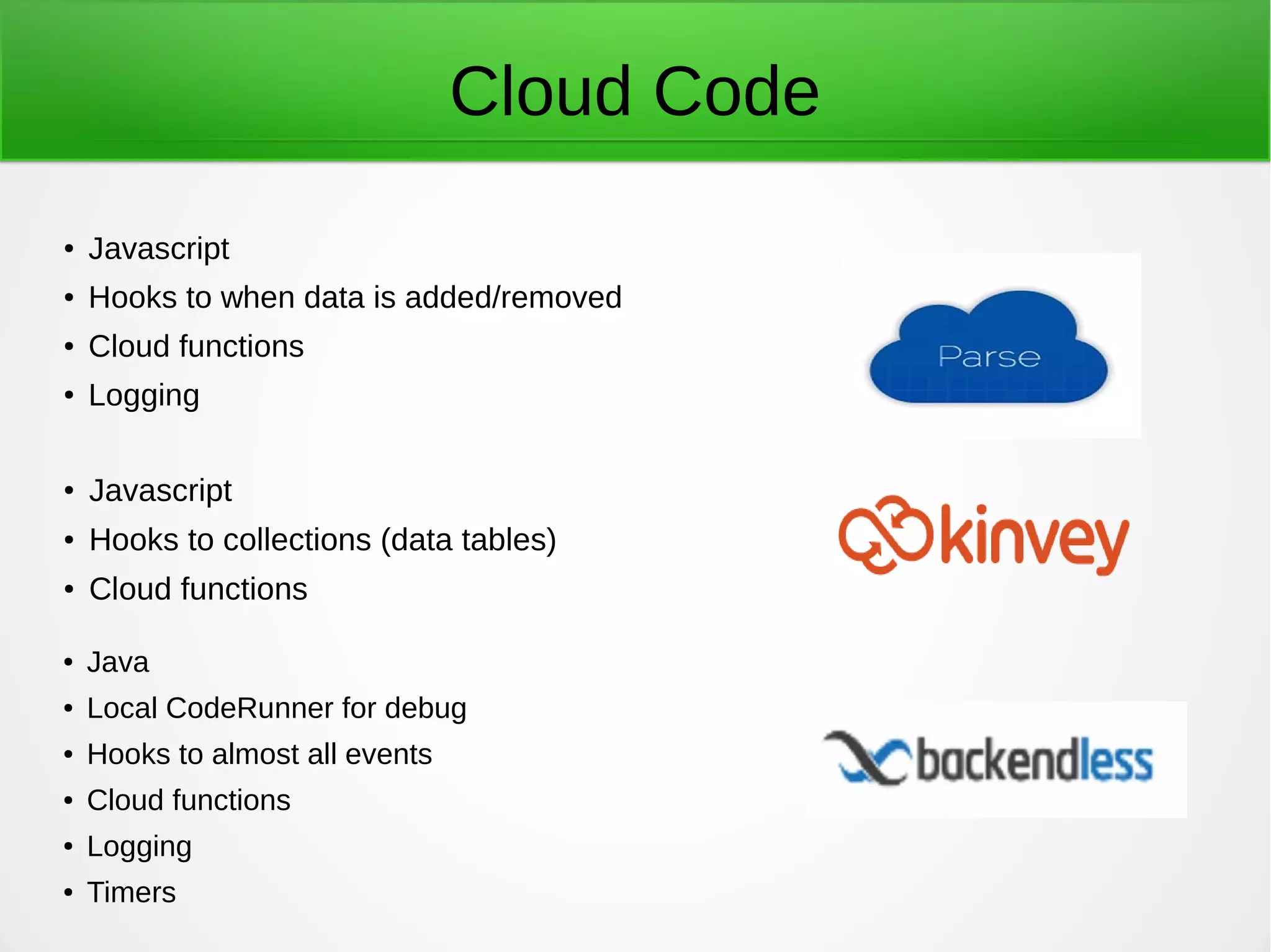 Backend as a Service Comparison | ODP