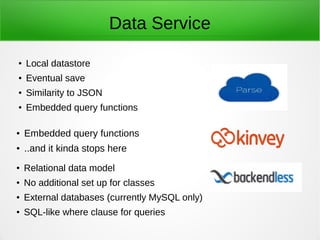 Backend as a Service Comparison | ODP