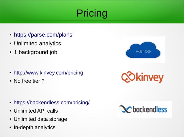Backend as a Service Comparison | ODP | Databases | Computer Software and Applications