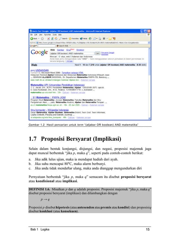 Bab 01 logika mtk diskrit | PDF