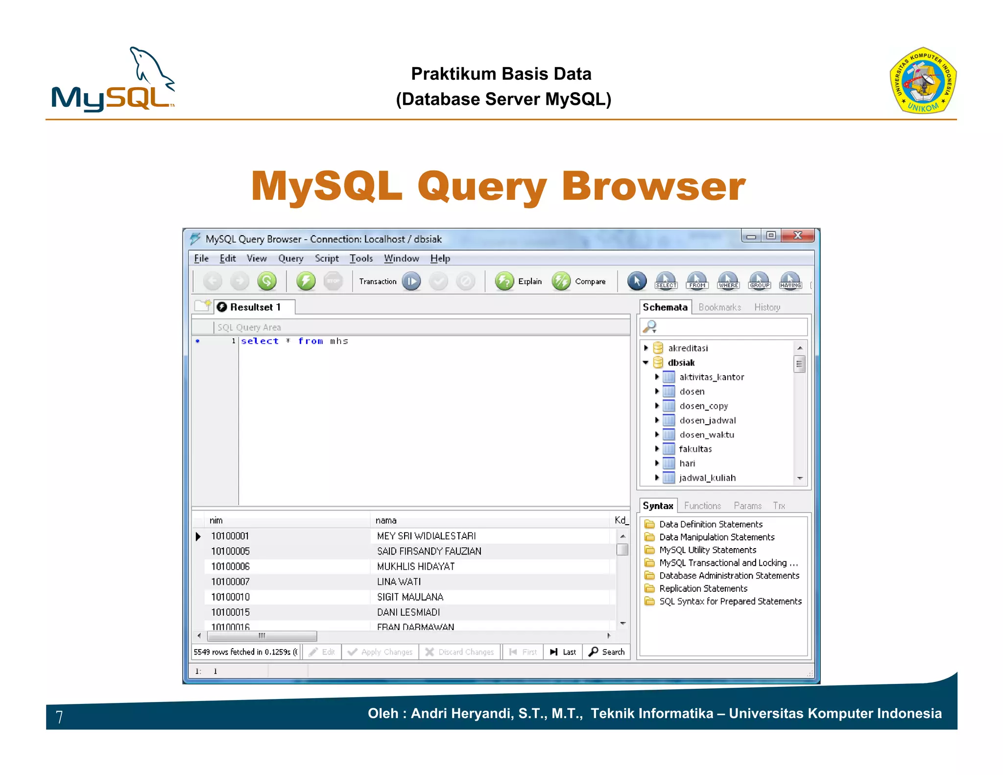 Bab 03-program-program my sql | PPT