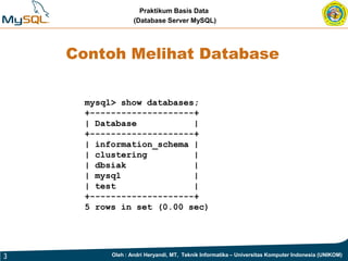 Bab 04-mengatur database my sql | PPT