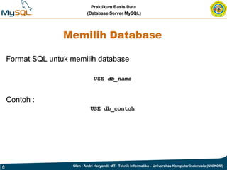 Bab 04-mengatur database my sql | PPT