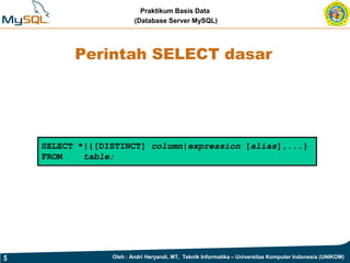Bab 05-pernyataan select (basic) | PPT